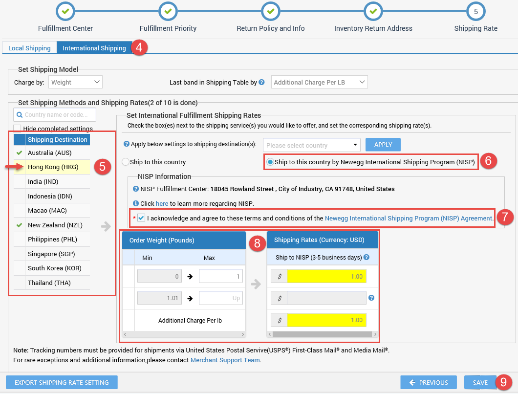 Setup Newegg International Shipping Program - Newegg Marketplace Seller Academy