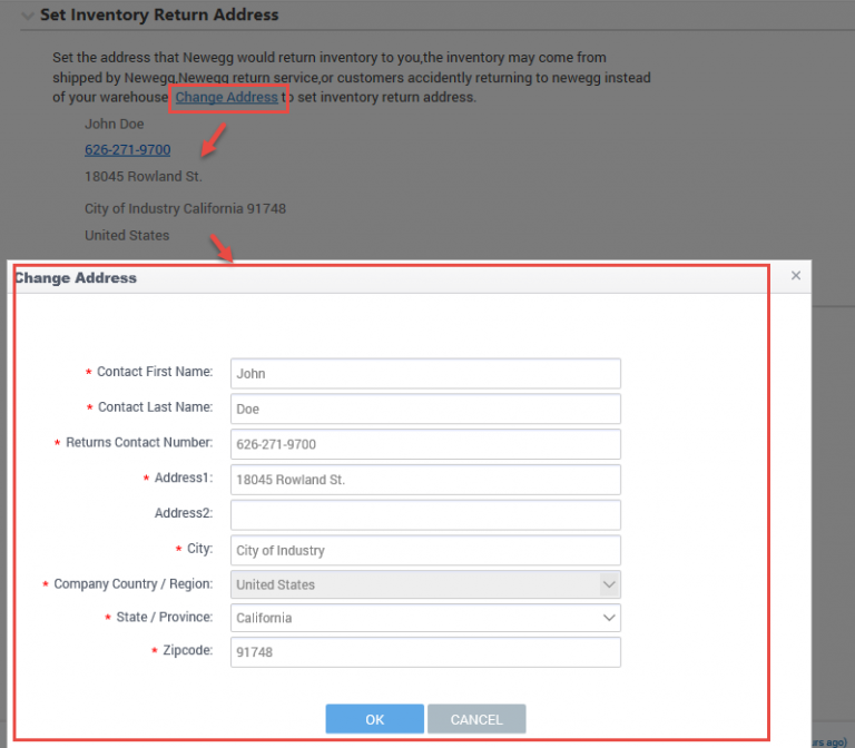Update Return Policy & Info (B2B, CAN) - Newegg Marketplace Seller Academy