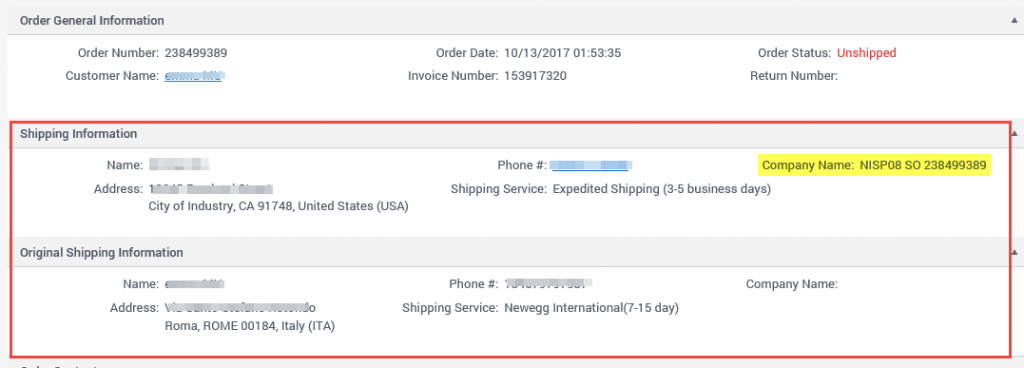 Newegg International Shipping Program Ship Order - Newegg Marketplace ...