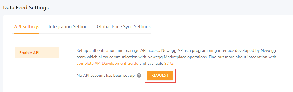 API Access Authorization - Requesting API Credentials - Newegg ...