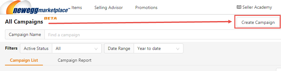 Create a Sponsored Product Ad Campaign - Newegg Marketplace Seller Academy