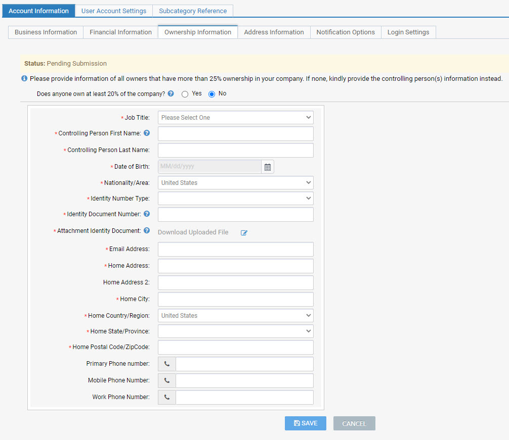 Update Ownership Information - Newegg Marketplace Seller Academy