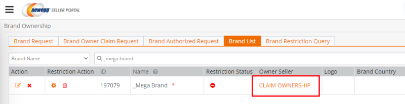 Claim Brand Ownership Request - Newegg Marketplace Seller Academy