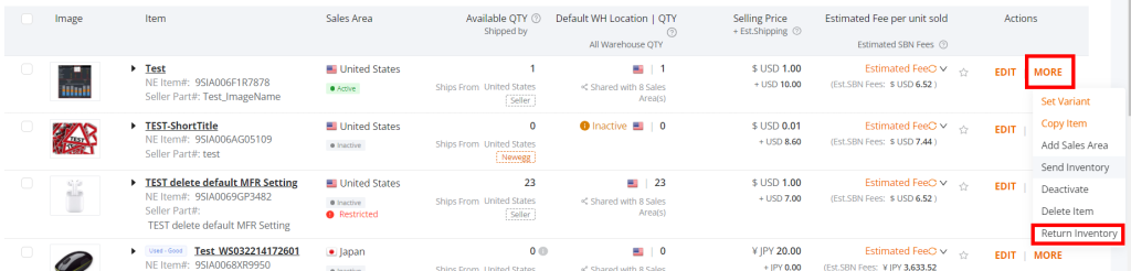 How to Create a Return Inventory Shipment - Newegg Marketplace Seller ...