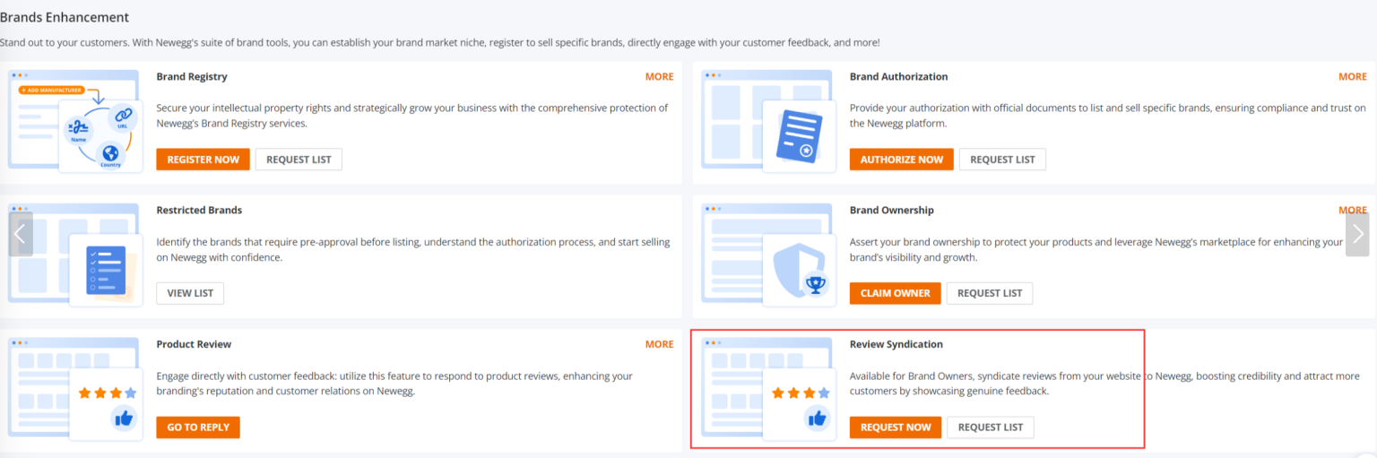 Brand Authorization and Syndicated Reviews - Newegg Marketplace Seller Academy